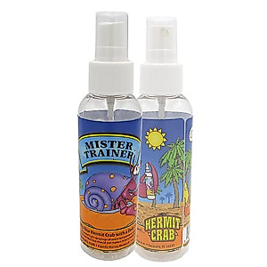 Needzo Hermit Crab Misting Spray Bottle for Cages and Terrariums, Water Bottles for Crabs, Reptiles, and Amphibians, First Pet Starter Kit, Pack of 3, 6.5 Inches