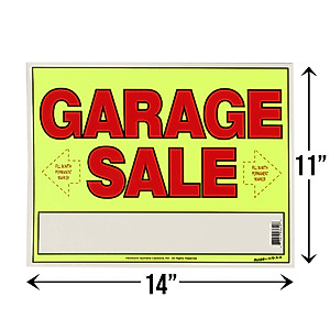 Sunburst Systems 3030 Garage Sale Sign Kit Includes: 3) Large Signs, 3) 11 x 14 Signs, 1,200 Yellow, Pink & Green Price Stickers, and 20 Large Pricing Cards