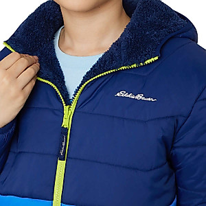 Eddie Bauer Kids Reversible Plush Hoodie Jacket (as1, alpha, m, regular, Navy/Royal, Medium 10/12)
