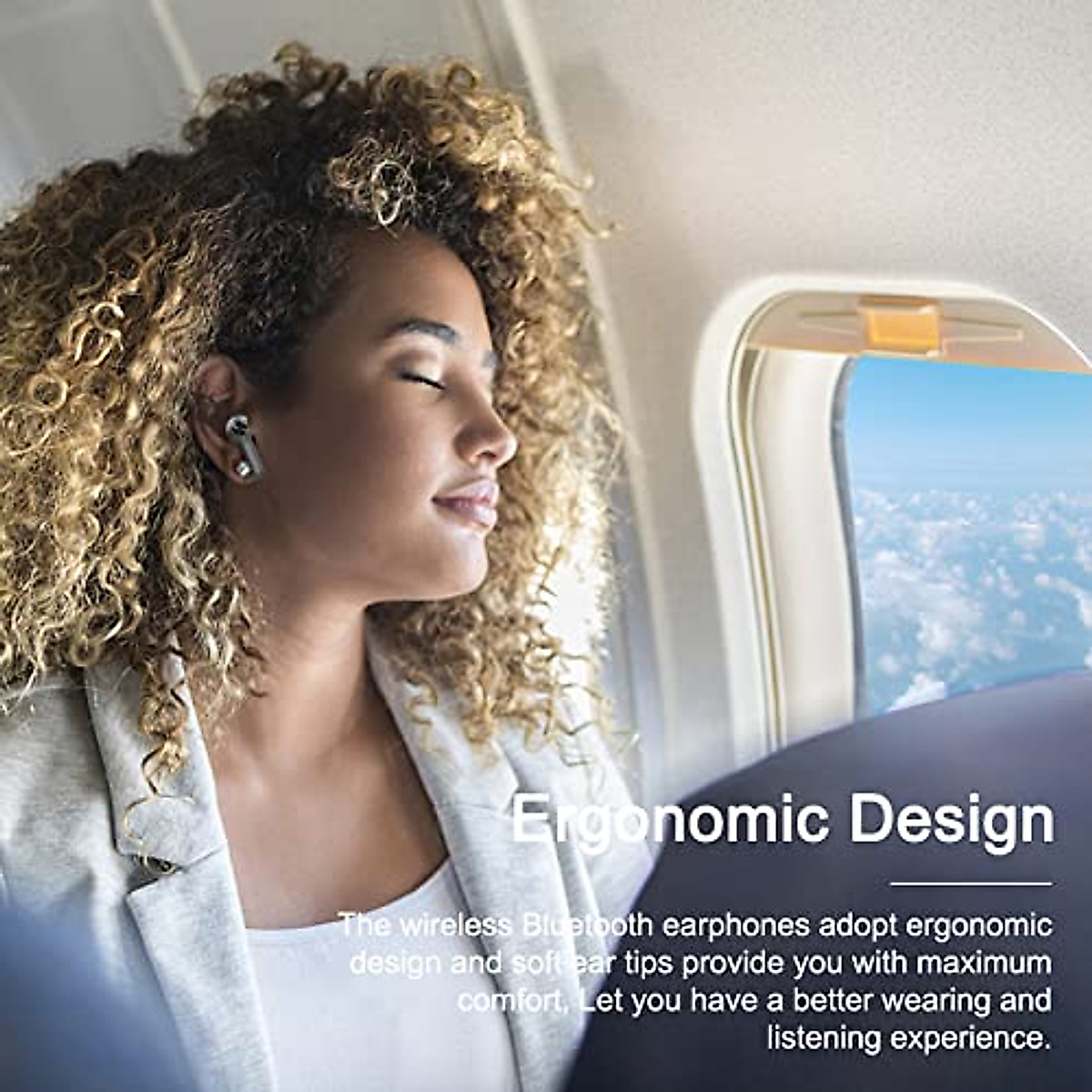 Tonstep ANC Earbuds, Wireless Earbuds Bluetooth 5.3, Noise Cancelling in-Ear Headphones with ENC Microphone and UVnano Wireless Charging Case, 38H Playtime, IPX6 Waterproof Stereo Earphones(Grey)