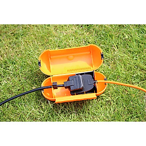 Masterplug SPTO-MS Splash-Proof Outdoor and Indoor Plug and Socket Cover, 21 x 8.5 cm, Orange