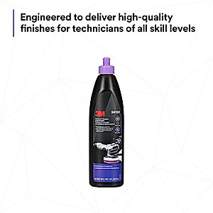 3M Perfect-It Random Orbital Polish, 34133, 1 Pint, Fast Cutting Polisher for Automotive Buffing & Polishing, High-Gloss Finish