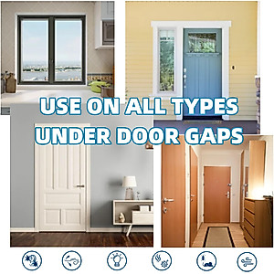 Door Draft Stopper 36 Inches Length x 4 Inches Width, Weighted Under Door Noise Blocker, Heavy Duty Under Door Draft Blocker Bottom Door Seal Noise and Air, Door Guard Saving Energy - Gray