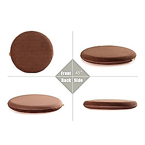 Sigmat Memory Foam Seat Cushion Anti-Slip Soft Round Stool Cushion Chair Pad 16 Inch Grey