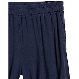 Amazon Essentials Women's Classic-Fit Knit Pull-On Short, Navy, Small