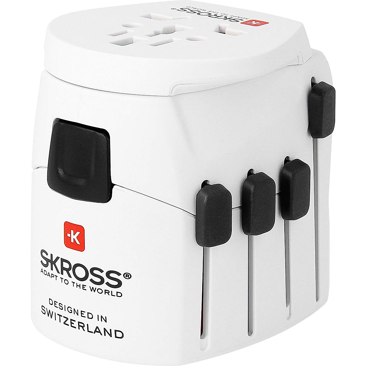 Skross PRO World Travel Adapter With Ground Plugs