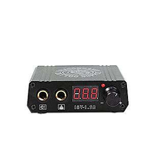 Dragonhawk LCD Dual Tattoo Machine Gun Power Supply Foot Pedal Clip Cord P076 (Black)