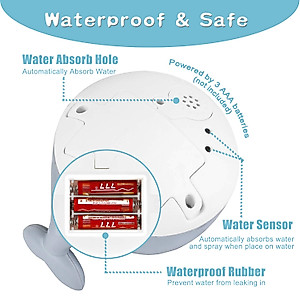 ZHENDUO Baby Bath Toys, Light Up Bath Toys Spray Water Bath Toy, Sprinkler Bathtub Toys for Toddlers Kids Boys Girls, Pool Bathroom Toy for Baby,Christmas Baby Toys