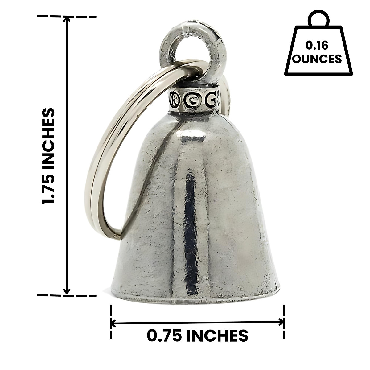 Guardian Bell Bass Fish Good Luck Bell w/Keyring & Black Velvet Gift Bag | Motorcycle Bell | Lead-Free Pewter | Good Luck Gift to Friends & Family | Bike Bell | Made in USA