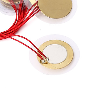 szzijia 20PCS 35mm Prewired Piezo Elements Buzzer Sounder Sensor Trigger Drum Disc
