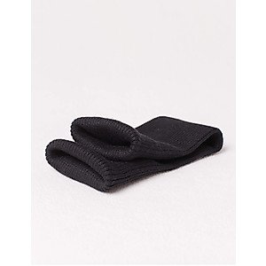 TinaKim Ribbing Cuff Material, Tubular Rib Knit Fabric,for Adult Jacket Sewing (Black, 40x8cm)