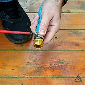 Heavy Duty Hose Repair Kit, 3/4 Inch Male Female Water Hose Repair End, Solid Metal Replacement Fittings, Fix Kit with Clamps Fit for 3/4" Gardening Hoses, Rust-Resistant Finish, Zero Leaks, 2 Pack