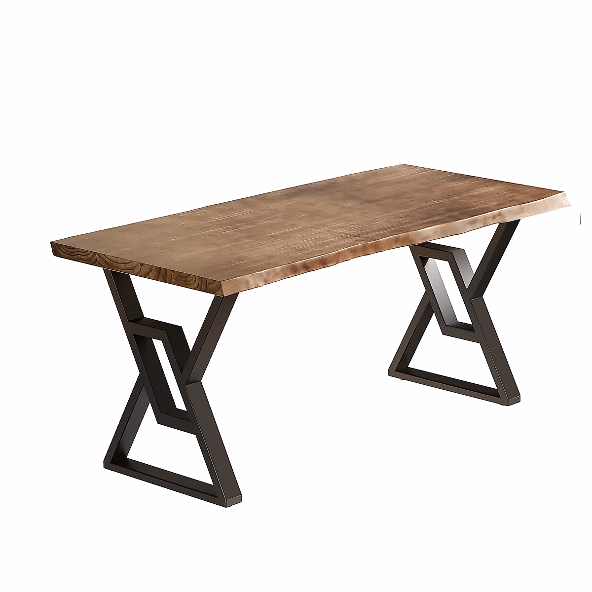 Sihtengxxhongs Rustic Brown 55-inch Solid Wood Computer Desk - Modern Gaming Workbench for Home Office, Modern Simple Design, Ideal for Study, Writing, Dining