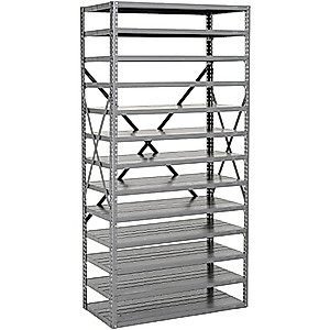 Global Industrial Open Bin Shelving Without Bins, 13 Shelves, 36x18x73
