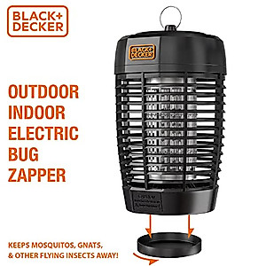 Black + Decker Bug Zapper- Mosquito Repellent Outdoor & Fly Traps for Indoors- Mosquito Zapper & Fly Killer- Gnat & Moth Traps for Home, Deck, Garden, Patio & More