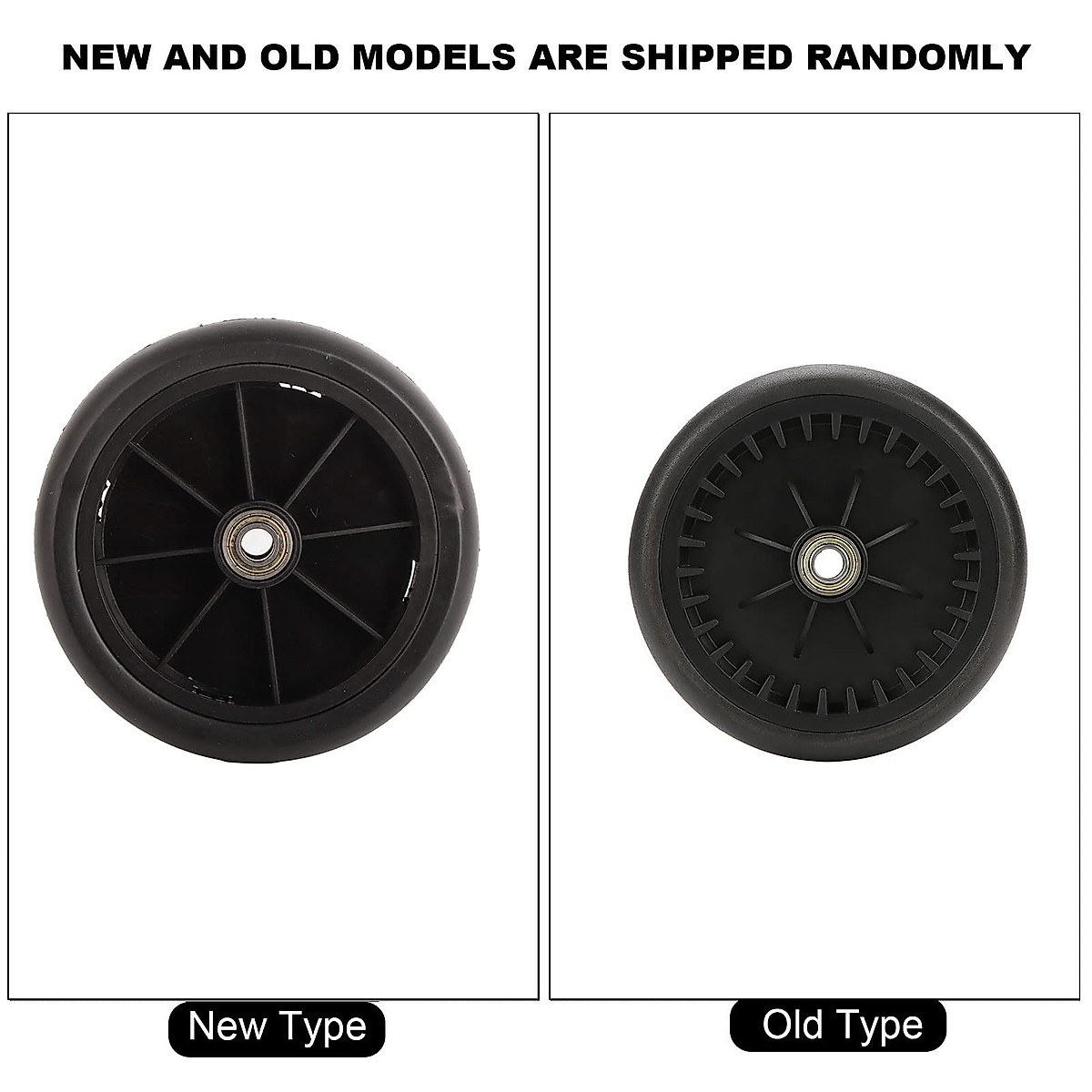 ANKROYU Baby Stroller Wheels, Stroller Rubber Wheel Accessories Stroller Wheel Replacement Universal Replaceable Baby Stroller Rubber Wheel Front and Rear Wheel Accessories (1 Pair Back Wheel)