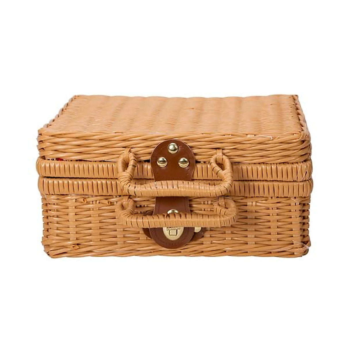 Schylling Ladybug Tea Set Basket - 23 Piece Miniature Porcelain Set with Picnic Basket - Includes Service for Four - Ages 8 and Up