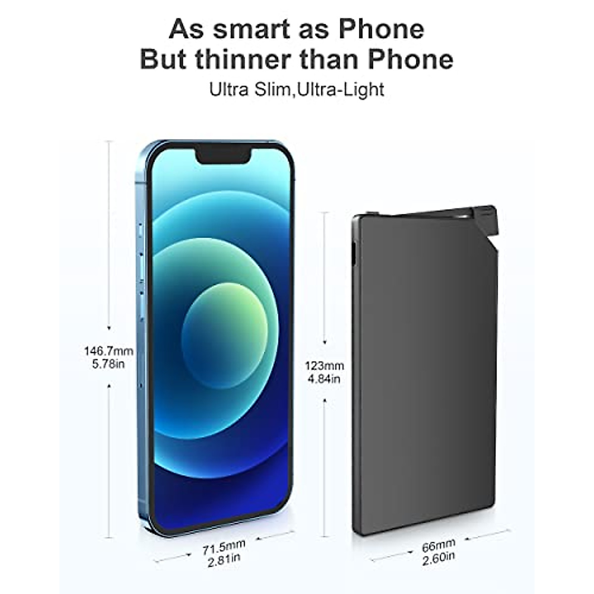 TNTOR Portable Charger with Built in Lightning Cable(MFi Apple Certified) 5000mAh Ultra Slim Power Bank Compatible with iPhone 14/13/12/11 Pro/Max/X/8/7 etc