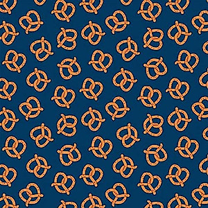 Food Truck Pretzel Royal Blue - Paintbrush Studio 100% Cotton Fabric