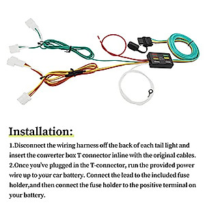 Oyviny Custom 4 Way Flat Trailer Wiring Harness 56033 for Nissan Rogue 2008-2019/Infiniti G25 2011-2012/Infiniti G35 Sedan 2007-2008/Infiniti G37 Sedan 2009-2013/2015 Infiniti Q60