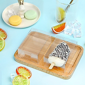 VGOODALL Small Popsicle Clear Box Set, 30PCS Cakesicle Clear Boxes Food Candy Treat Boxes for DIY Baking Wedding Baby Shower Kids Birthday Party