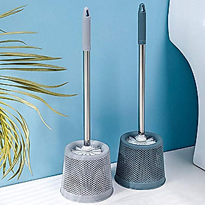 SPOUR Toilet Brush,Floor Standing Toilet Brush,Hideaway Toilet Bowl Brush for Bathroom,Deep Cleaner Toilet Brushes-Dark_Gray