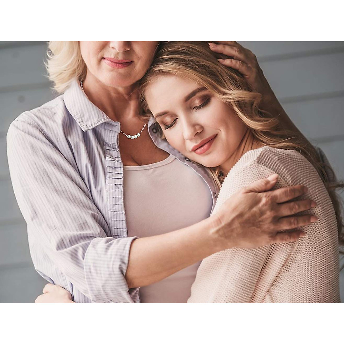 SOLINFOR 40th Birthday Gifts for Women - Sterling Silver Necklace - Four Pearls for Her 4 Decade - 40 Years Old Jewelry Gift Idea