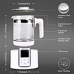 Electric Kettle Temperature Control with 6 Presets, 12h Keep Warm Baby Formula Kettle Hot Tea Maker Thermostatic Kettle Instant Water Warmer