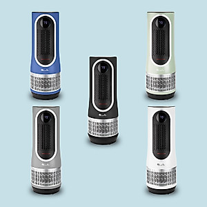 LivePure 3 in 1 Clean Heat Air Purifier & Heater-HEPA Filtration System, Space Heater w/ 2 Heat Modes, 60° Rotation, Heaters for Indoor Use, Air Purifiers for Home, Bedrooms, and Office. Gray