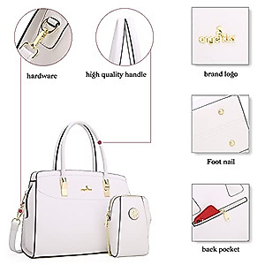 Purses and Handbags for Women Fashion Satchel Top Handle Work Tote Bags Crossbody Hobo Shoulder Bag with Matching Wallet