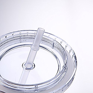 Cupture Classic Insulated Double Wall Tumbler Cup with Lid, Reusable Straw & Hello Name Tags - 16 oz, 2 Pack (clear)