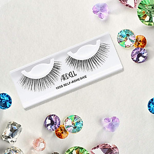 Ardell False Eyelashes Self-Adhesive 105S, Faux Mink Lashes Natural Look Strip Lash, Eye Makeup, Reusable, 4 Pack