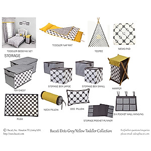 Bacati - Dots/pin Stripes Yellow Pin Dots Changing Pad Cover