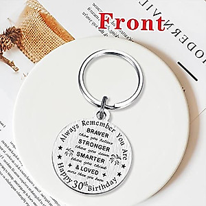 SOUSYOKYO 30th Birthday Gifts for Women Men 1993 Keychain, Female 30 Years Old Birthday Gifts ideas, Male Happy 30th Birthday Decoration Stuff Present