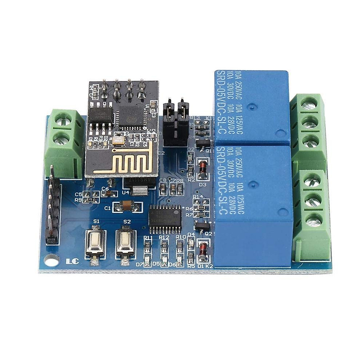 5V ESP8266 Dual Channel Relay Module IOT Smart Home Phone APP Remote Switch with 100M Distance