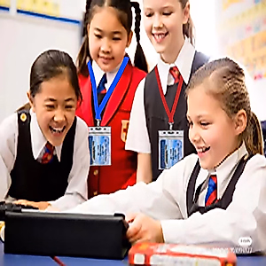 30 Pack Lanyards with ID Holder, Waterproof ID Holder with Lanyard (Assorted Rainbow 6 Colors)