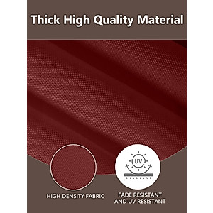 OmniBuy 17Pack Outdoor Furniture Patio Cushion Replacement Covers Fit for 8 Pieces 7-Seater Wicker Rattan Patio Furniture Set Sectional Couch Chairs,Cover Only (Burgundy)