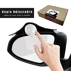 Kewucn 2PCS Bat Shaped Car Mirror Blind Spot Mirror Rain Cover, Carbon Fiber Rear View Side Mirror Rain Eyebrow, Universal 2 In 1 Functional Mirror Rain Protector for Car SUV Truck (Black)