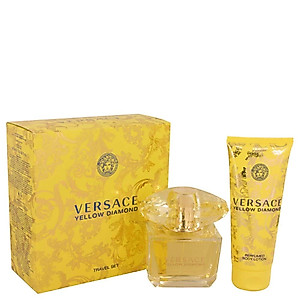 Versace Yellow Diamond 2 Piece Gift Set For Women (Eau De Toilette Spray, 3 Ounce + Body Lotion, 3.4 Ounce)