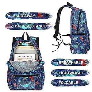 CAMTOP Mesh Backpack Kids Boys Girls Bookbag See Through Preschool Backpacks Casual Daypack for School Beach Travel Swim(Age 3-8 Years)