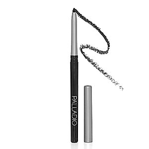 Palladio Retractable Waterproof Eyeliner, Richly Pigmented Color and Creamy, Slip Twist Up Pencil Eye Liner, Smudge Proof Long Lasting Application, All Day Wear, No Sharpener Required, Smokey