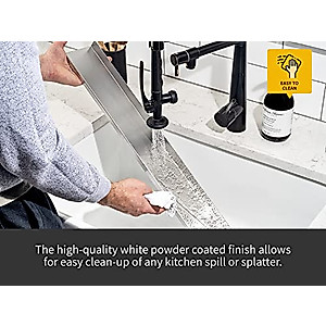 StoveShelf 30" Length White Magnetic Shelf for Kitchen Stove - Kitchen Storage Solution with Zero Installation - Over Stove Spice Rack Organizer