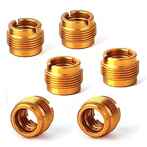 6 Pieces 5/8" Male to 3/8" Female Threaded Nut Screw Adapters Microphone Clip Holder Nut Adapters For Mic Micphone Stand