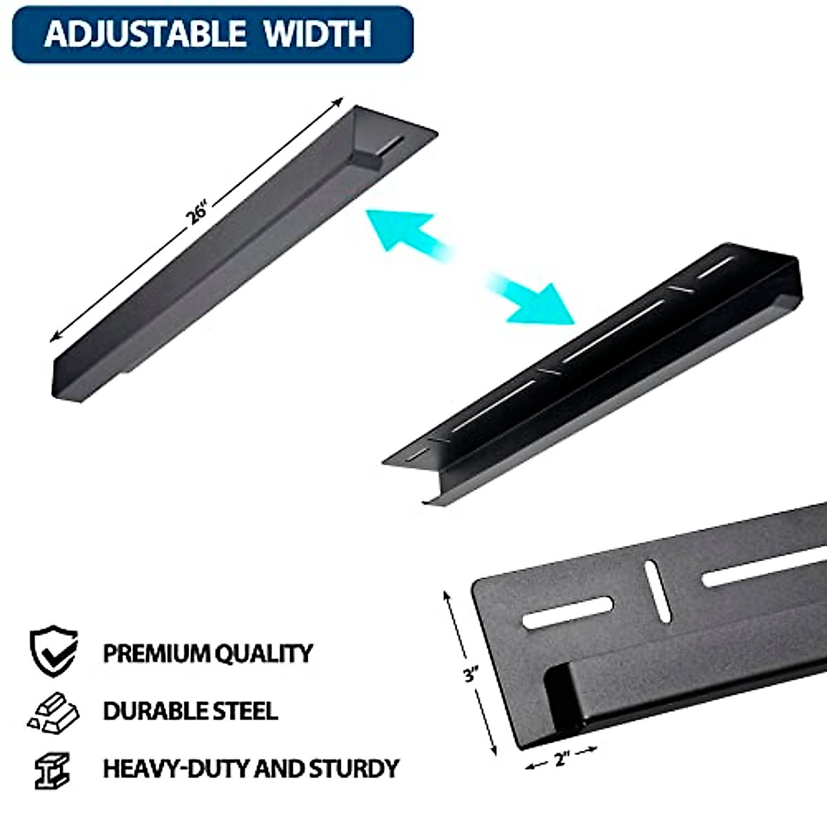 Talustool Overhead Bin Rack for Three Bins, Overhead Garage Storage Mounting Rails with Installation Hardware, Mounting on Ceiling with Adjustable Width and Fit for most Storage Bins