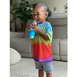 Pura Kiki 11oz/325ml Stainless Steel Sippy Cup Bottle w/Sleeve, Plastic-Free, MadeSafe Certified, Medical-Grade XL Silicone Sipper Spout Fast Flow for Kids, Toddlers, Babies & Infant - Slate Bumper