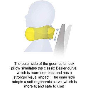 NCRD Travel Pillow - Memory Foam Neck Pillow Support Pillow, Support Cushion U Shaped Portable Travel Pillow for Kids Adults Aircraft Car Train Office