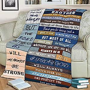 Gifts for Brother Blanket - Brother Gifts from Sister - Big Brother Gift -Best Brother Gifts -Gifts for Brother Adult - Brother Birthday Gift - Graduation Birthday Gifts for Brother Christmas Blankets
