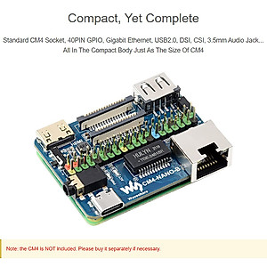 waveshare Nano Base Board Compatible with Raspberry Pi Compute Module 4