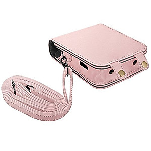 Fintie Protective Case for Polaroid POP 2.0 2 in 1- Premium Vegan Leather Bag Cover with Removable Strap for Polaroid POP 2.0 3x4 Instant Print Digital Camera, Rose Gold