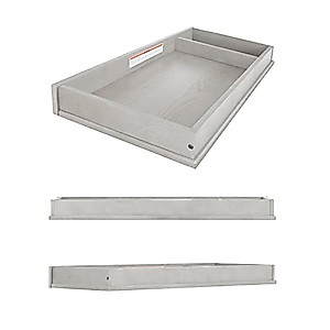 Evolur Modern Changing Tray in Porcini, Lasting Sturdy Quality, Converts Double Dresser to Changing Station, Made of Hardwood, Has Divided Compartments